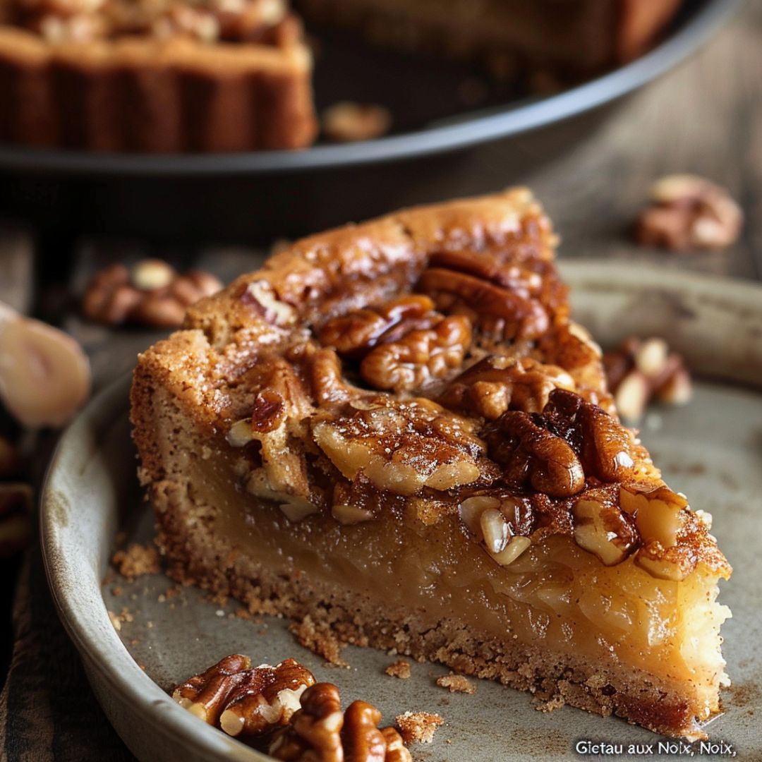 🌰 Gâteau aux Noix 🌰Un dessert riche et savoureux, avec une texture ...